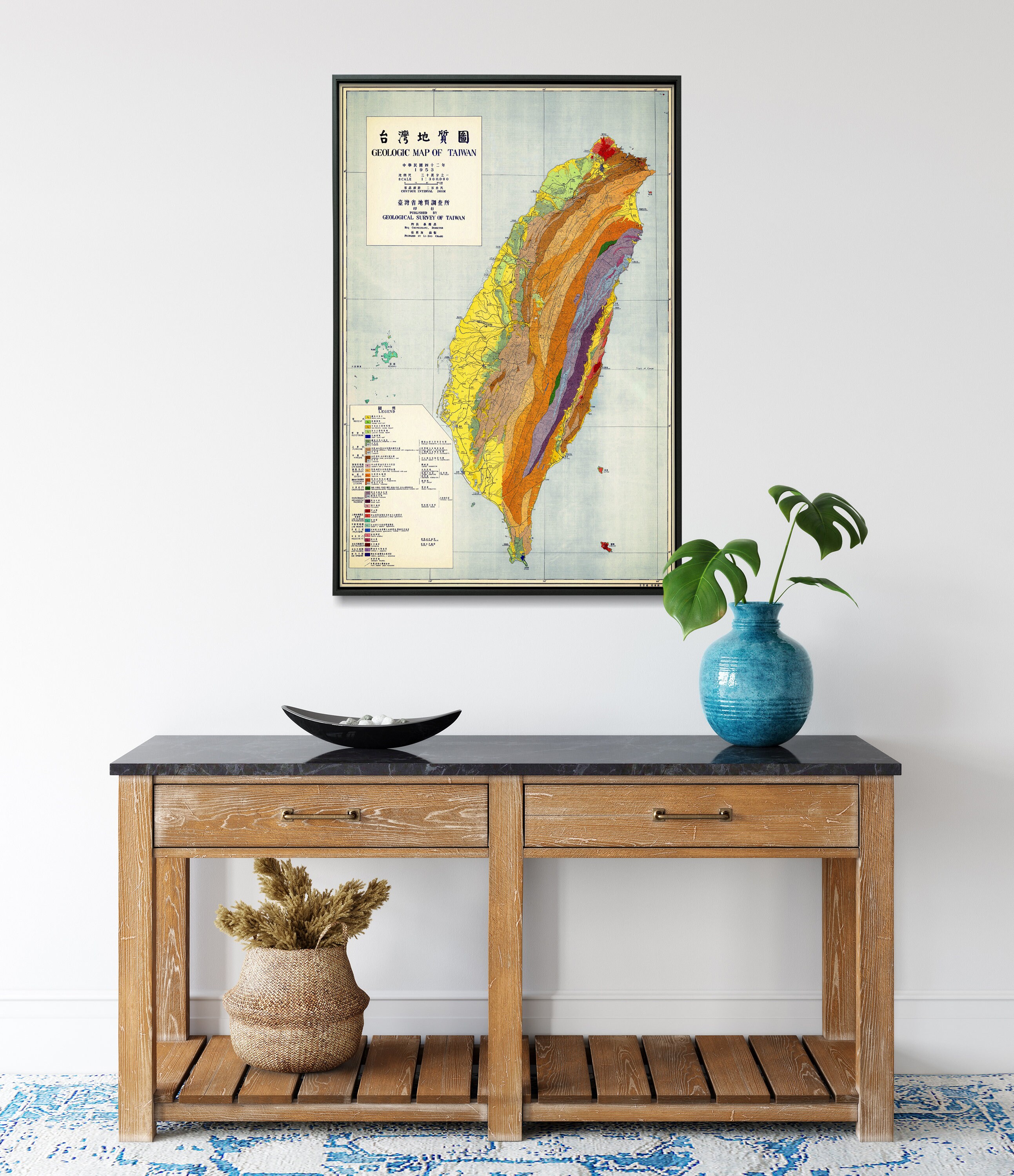 Geological Map of Taiwan Geologic Taiwan Map Geology Map - Etsy