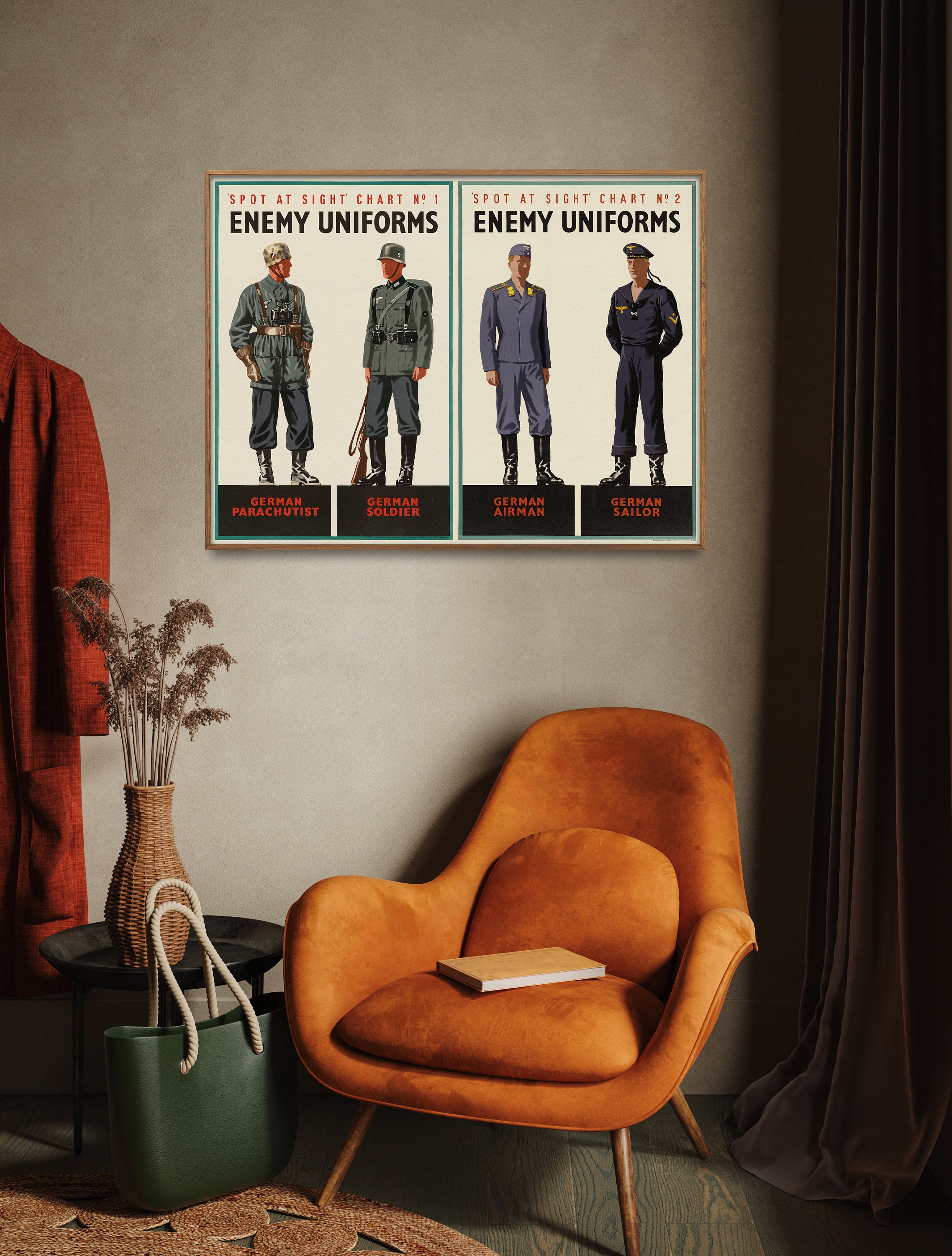 World War 2 German Uniforms Chart WW2 British Propaganda - Etsy