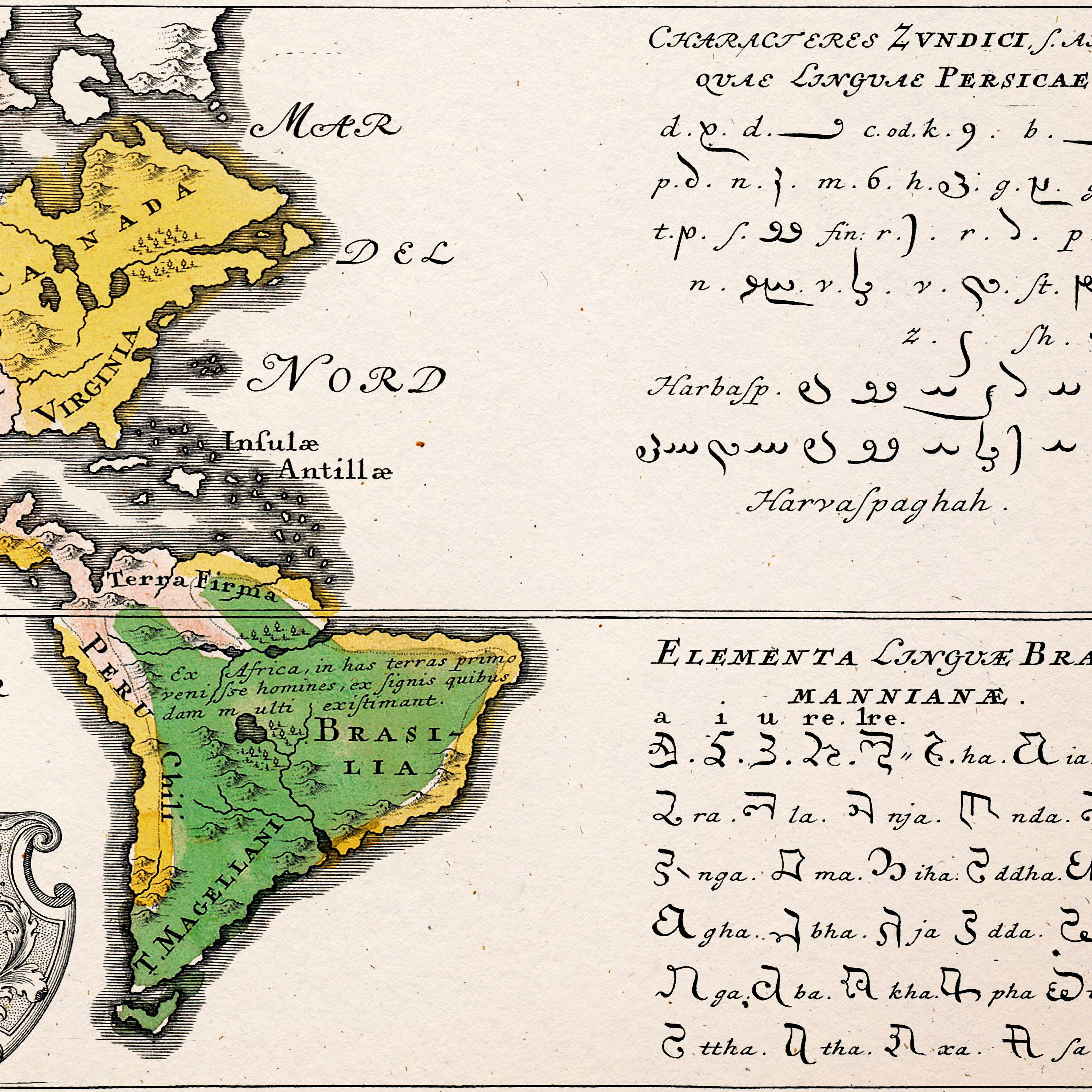 Earliest Linguistic Maps of the Four Continents, Ancient Alphabet Chart ...