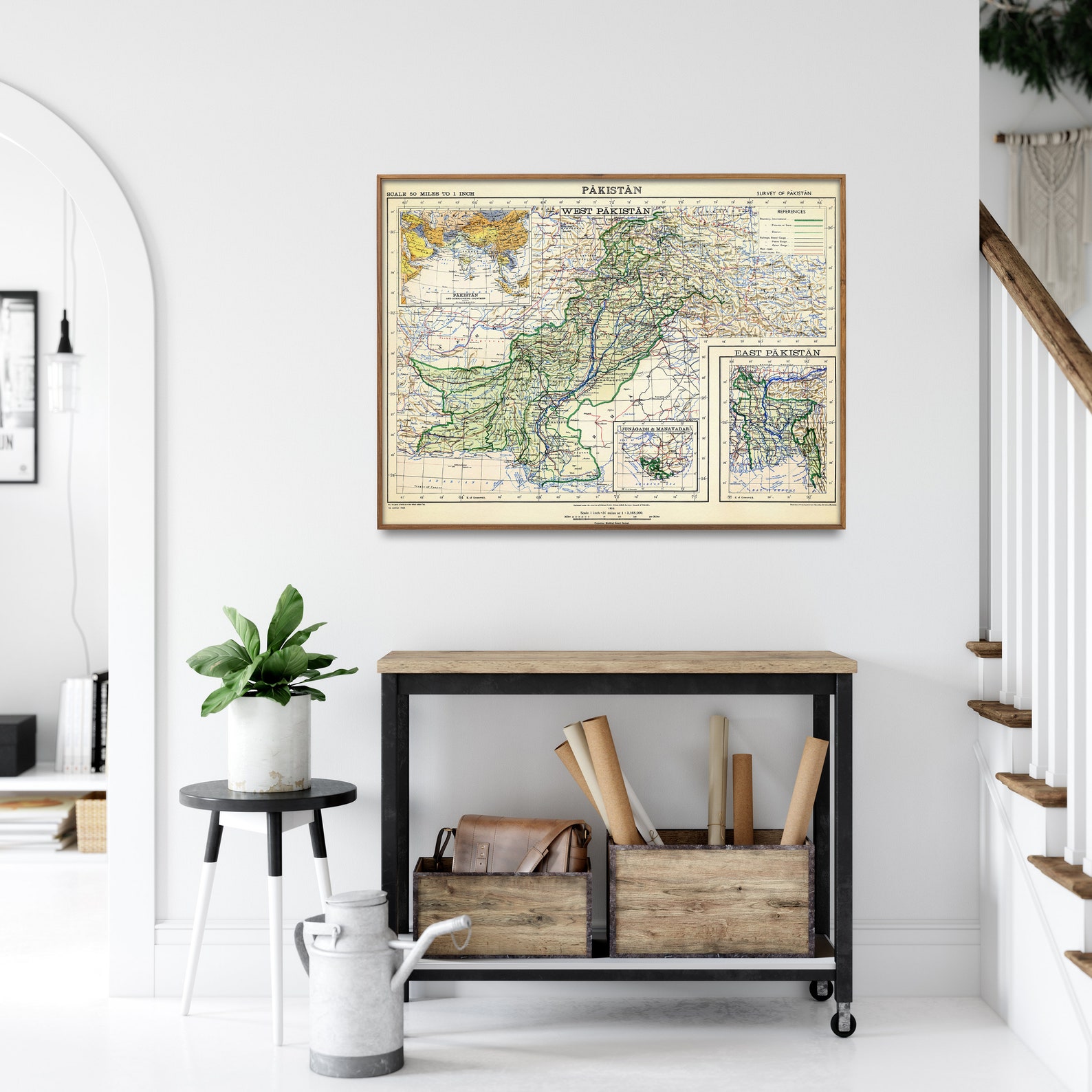 Old Map of Pakistan Pakistan Gift Pakistan Home Wall Art - Etsy