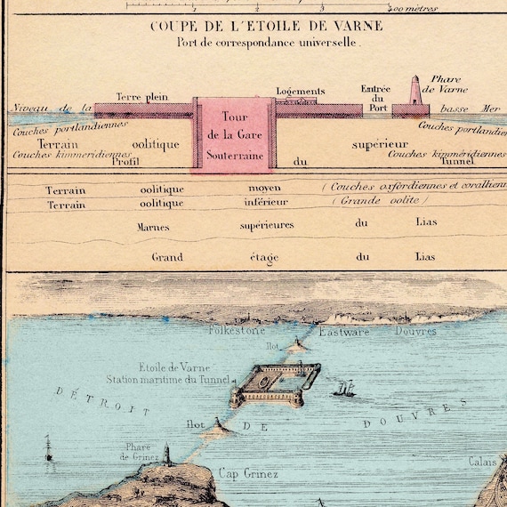 English Channel Tunnel Map