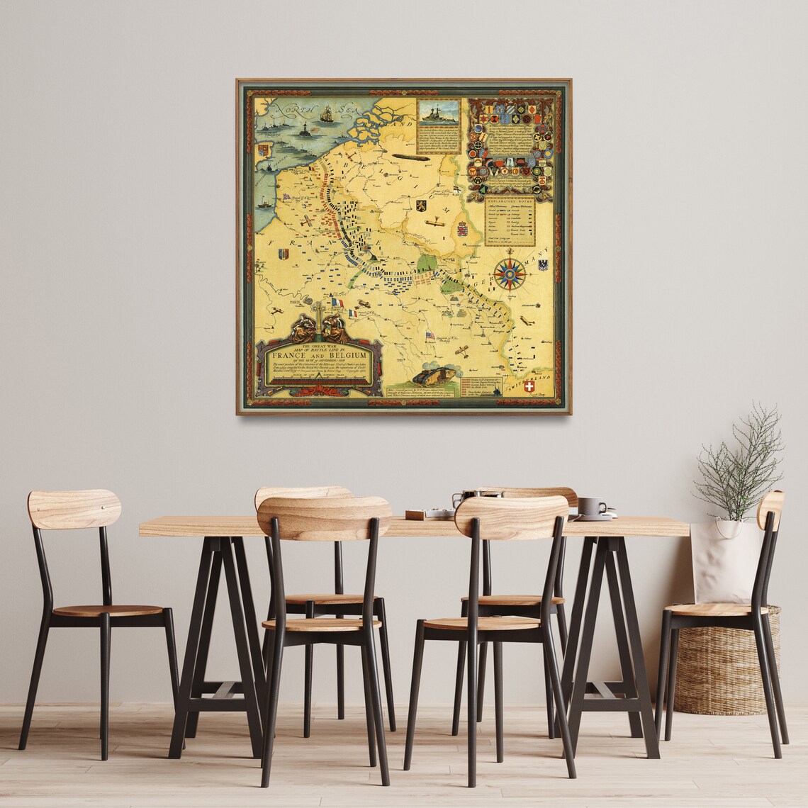 The Great War Map World War 1 Map World War 1 Poster France - Etsy
