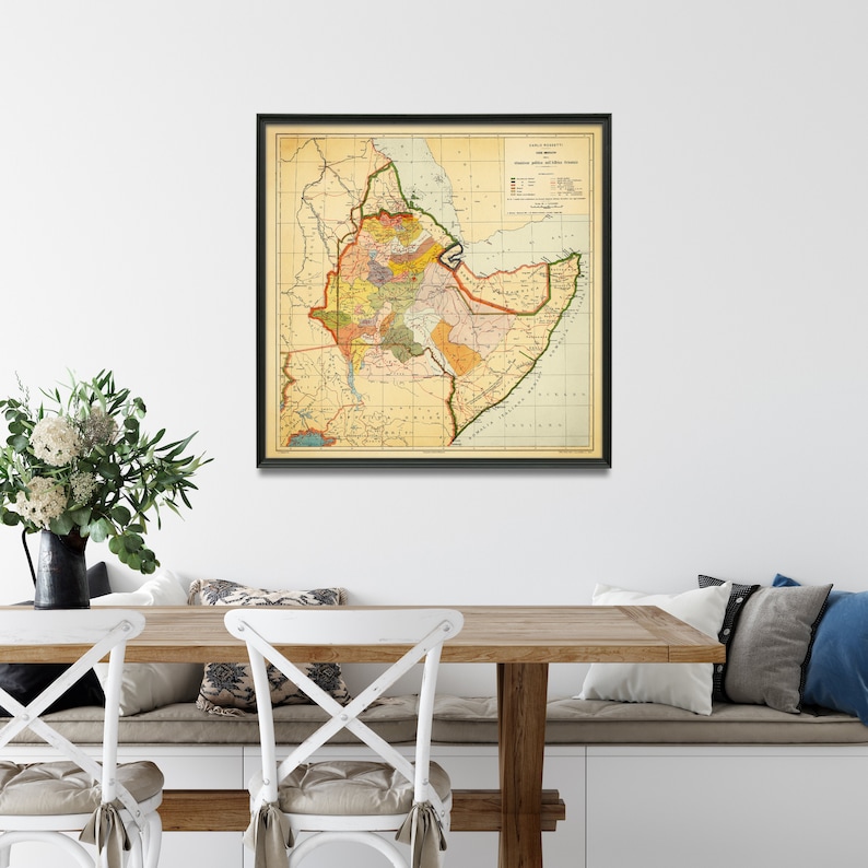 Old Ethiopia Map Ethiopia Print Vintage Map Print Large Map - Etsy