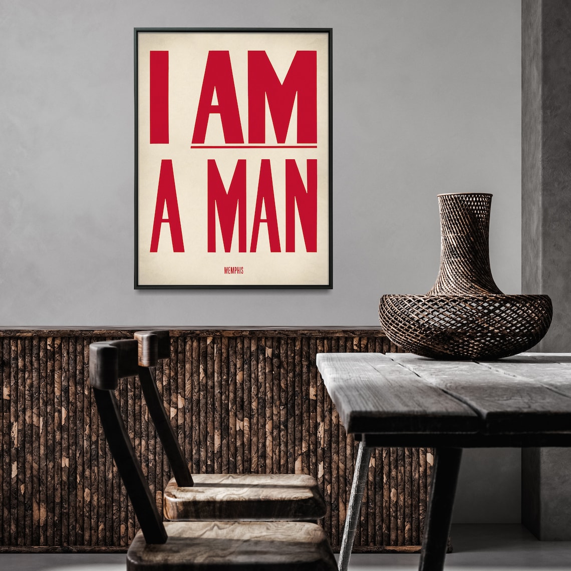 I Am A Man Poster Print Restored Reproduction Print Social - Etsy