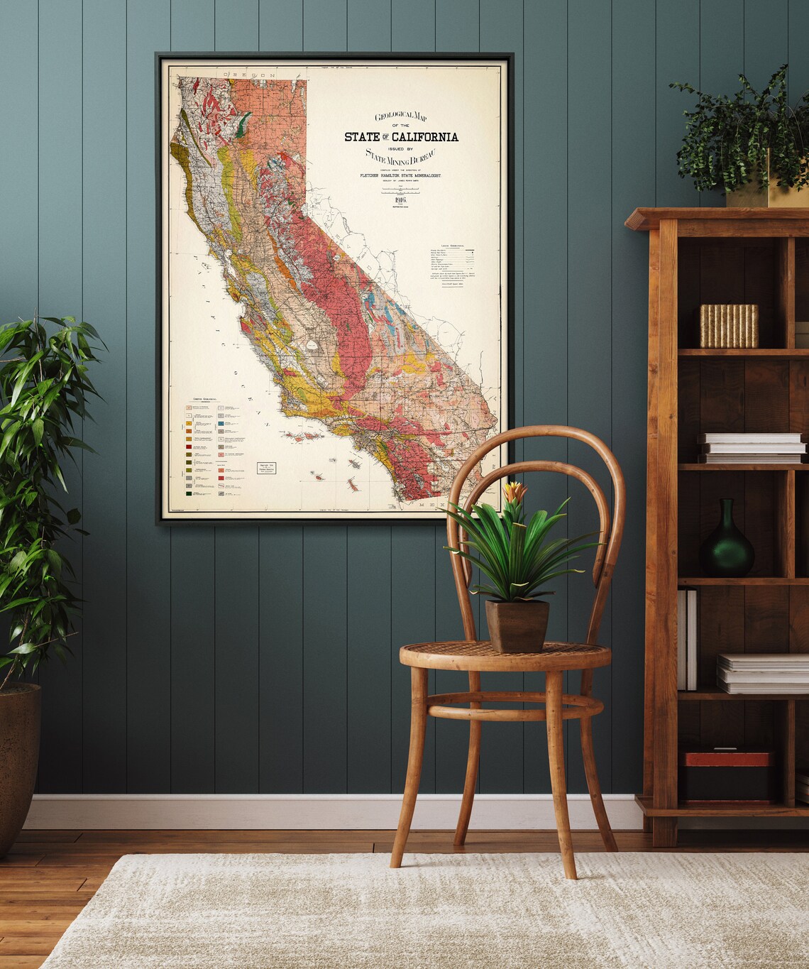 Geological Map of California Geologic California Map Poster | Etsy