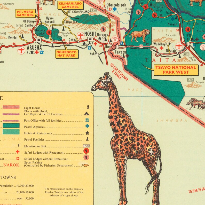 Kenya Map Kenya Poster Map of Kenya Wall Art Vintage Map - Etsy