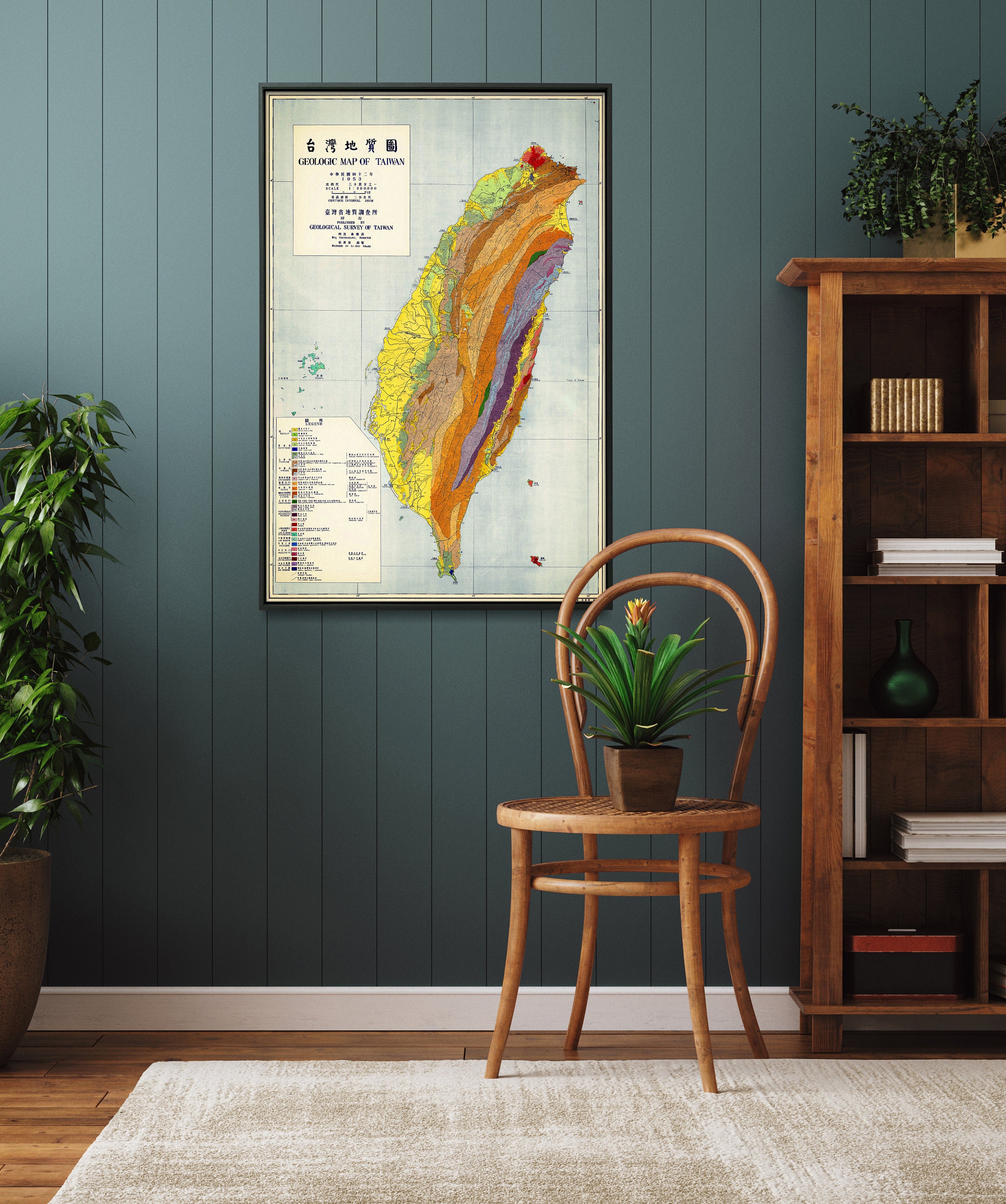 Geological Map of Taiwan Geologic Taiwan Map Geology Map - Etsy