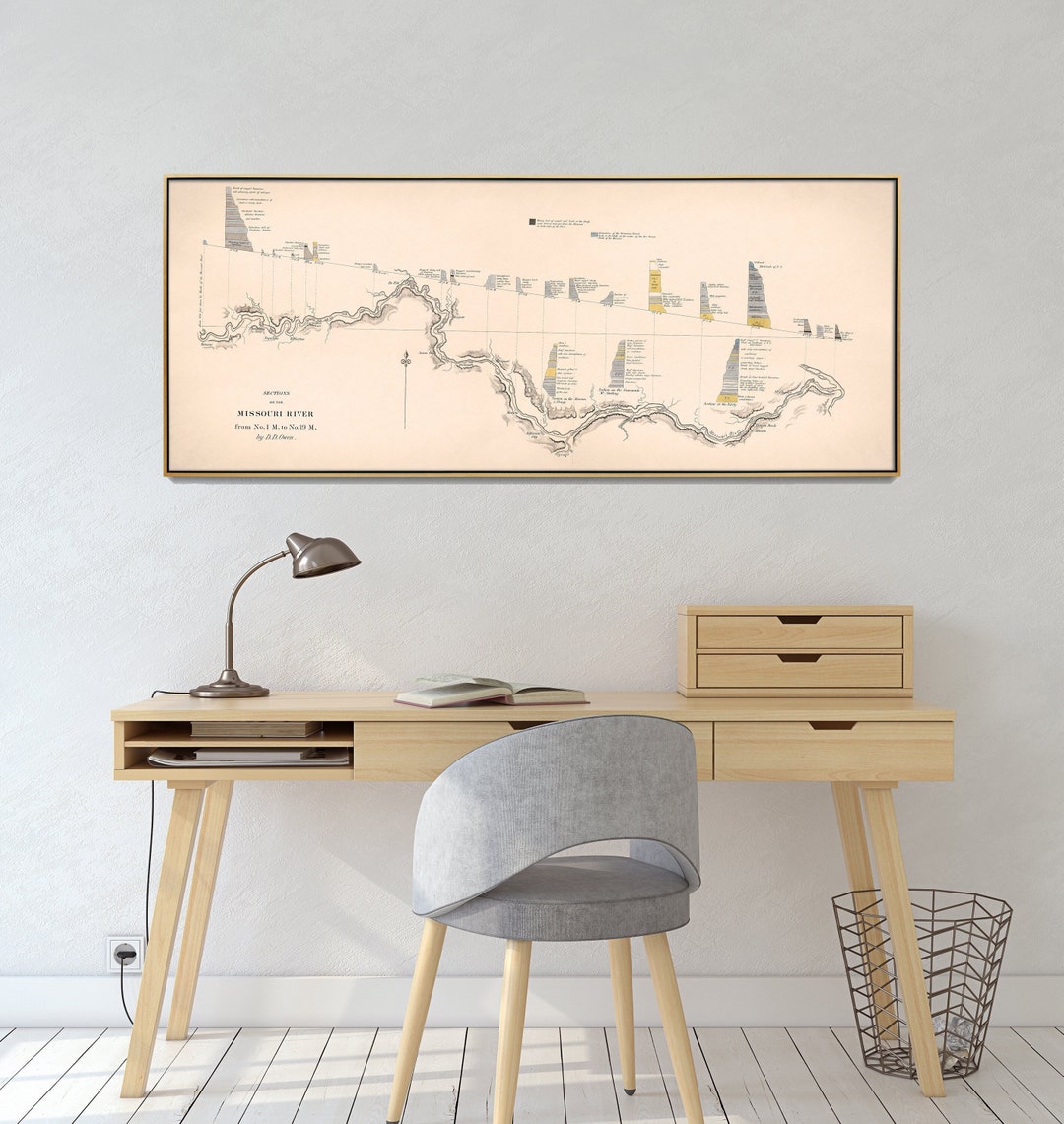 Missouri River Geological Cross Section Print| Missouri River Geologic ...