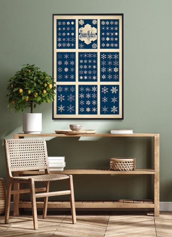 Snowflakes Vintage Chart Print Large Snowflakes Poster - Etsy