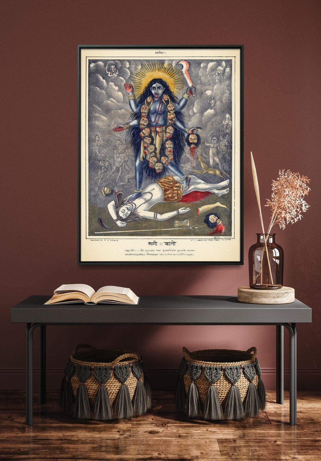 Hindu Goddesses Kali - Vintage Poster Print, Wall Art Home Gift - Etsy