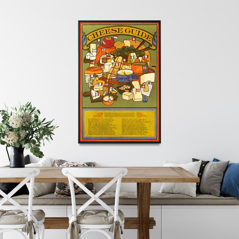 Vintage Cheese Kitchen Wall Art Print Restaurant Art Decor - Etsy