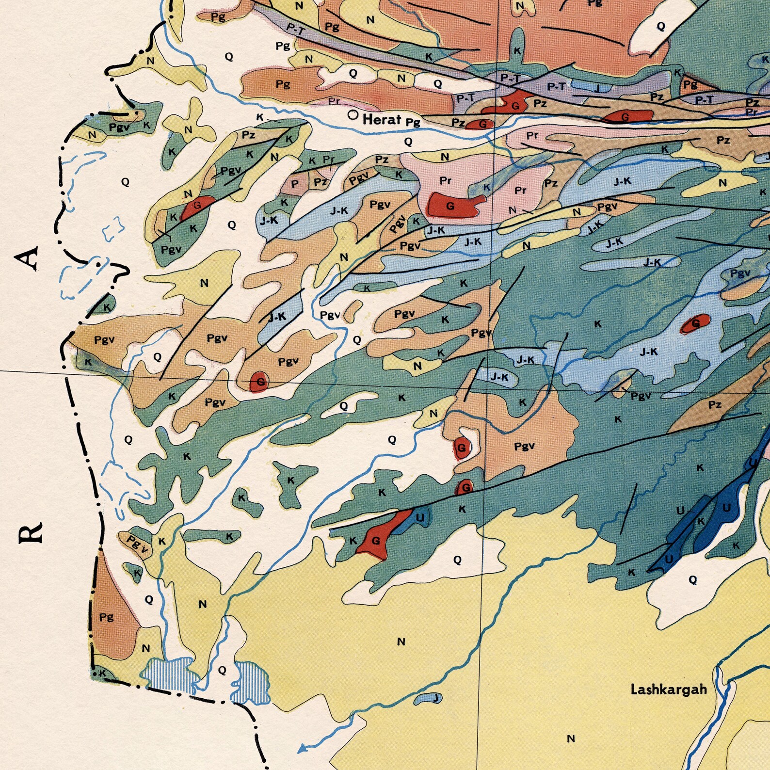 Vintage Afghanistan Geological Map Print: 1969 Geology Wall Art - Etsy