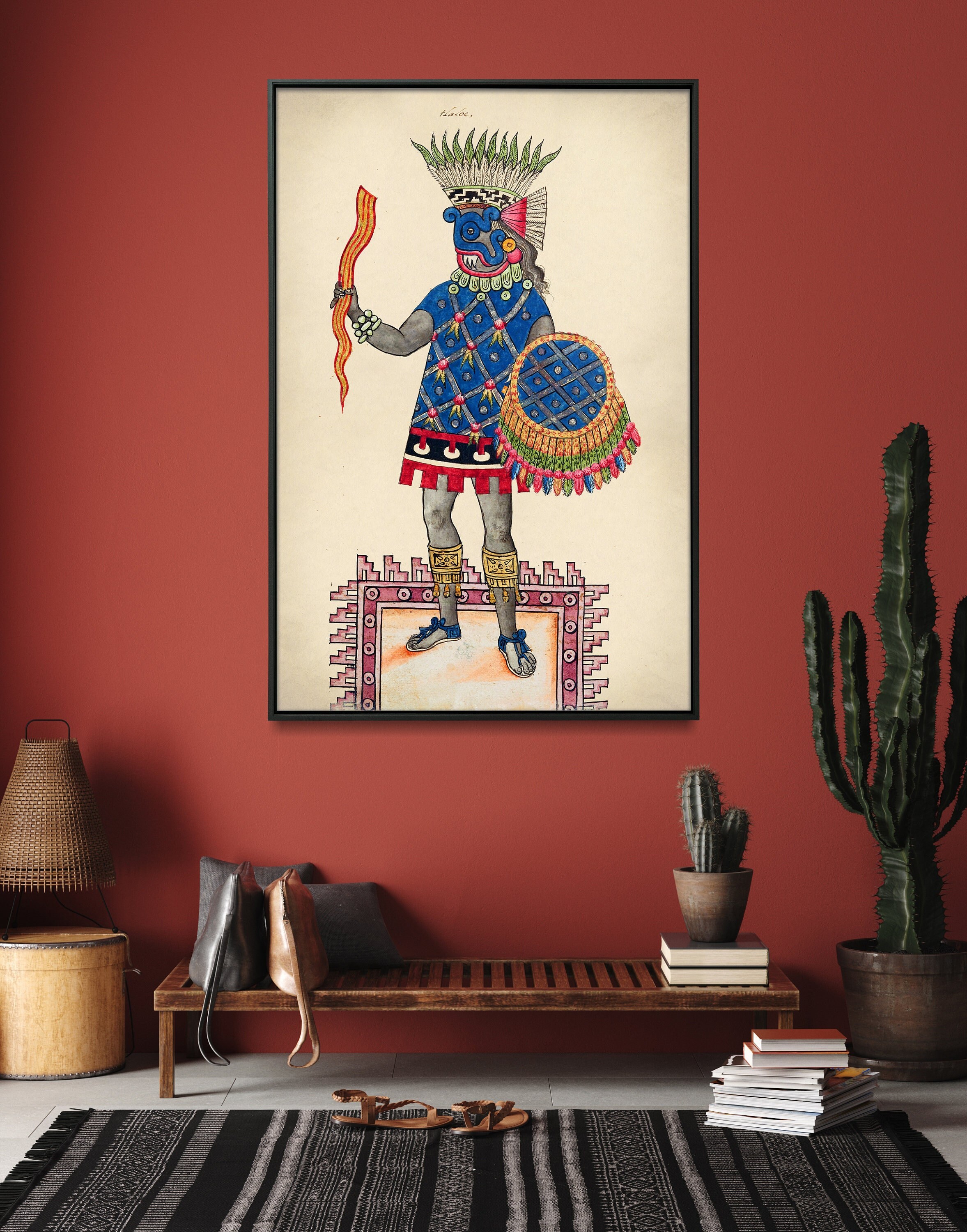 Tlaloc Aztec God of Rain Wall Art Print of a Vintage Poster - Etsy