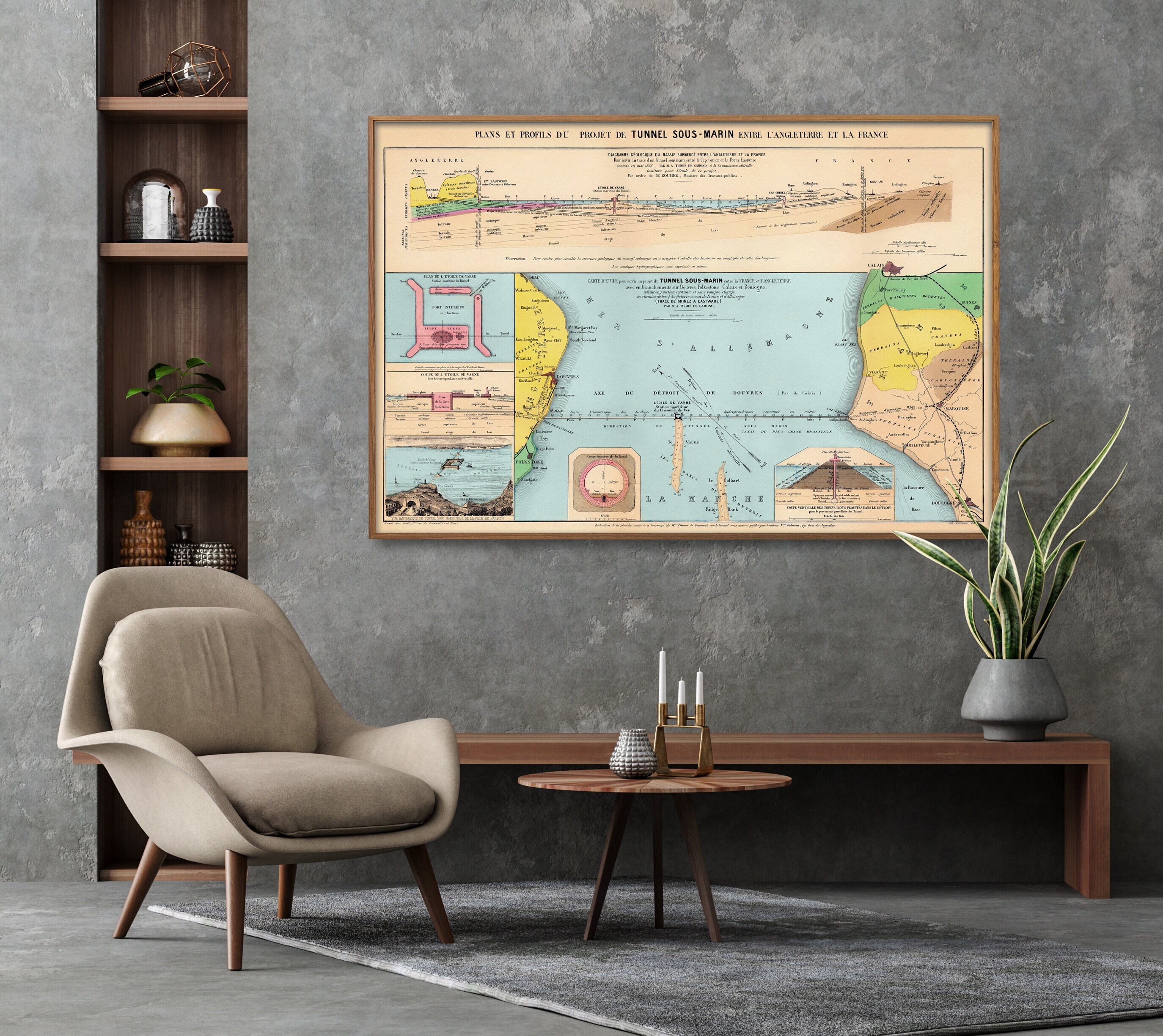 English Channel Tunnel Map