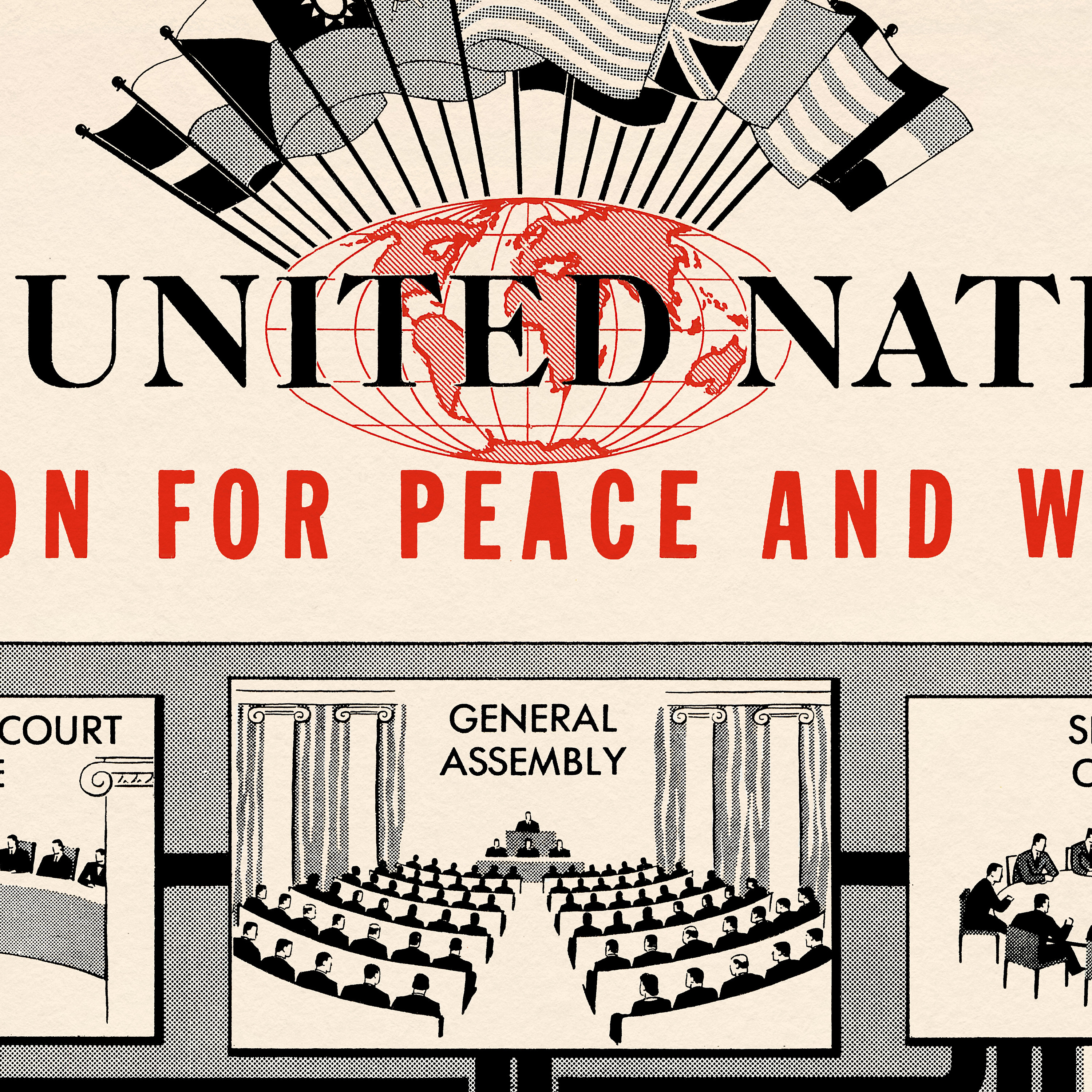 United Nations Vintage Chart Print| UN Diagram Poster| Wall Art Home ...