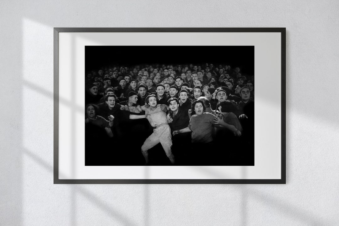 Visions of Dystopia: Vintage Black & White Photography Print of a Scene ...