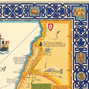 Mapa de Tierra Santa/ Mapa Pictórico de la Biblia/ Regalos de - Etsy México