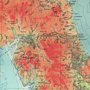 Dark Ages Britain Vintage Map Print| Great Britain Map Poster| Roman ...