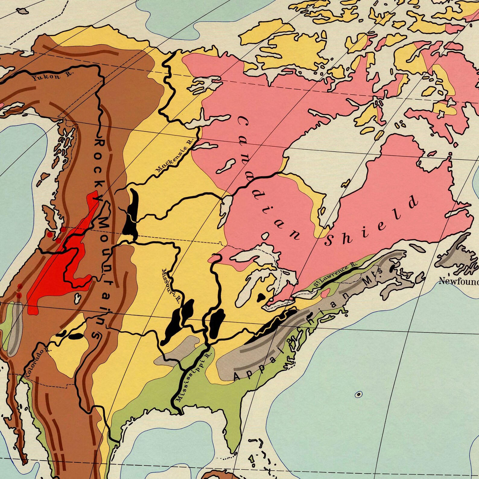 World Geology Structure Map Map of the Word Geology Map - Etsy
