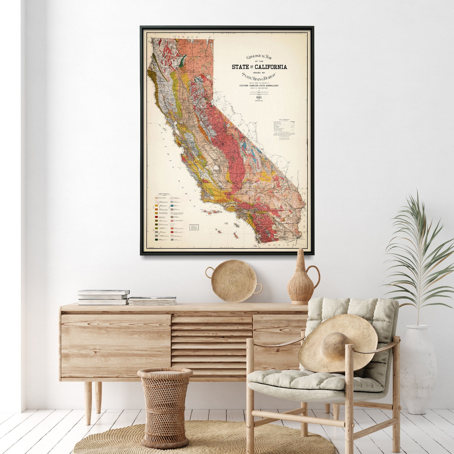 Geological Map of California Geologic California Map Poster - Etsy
