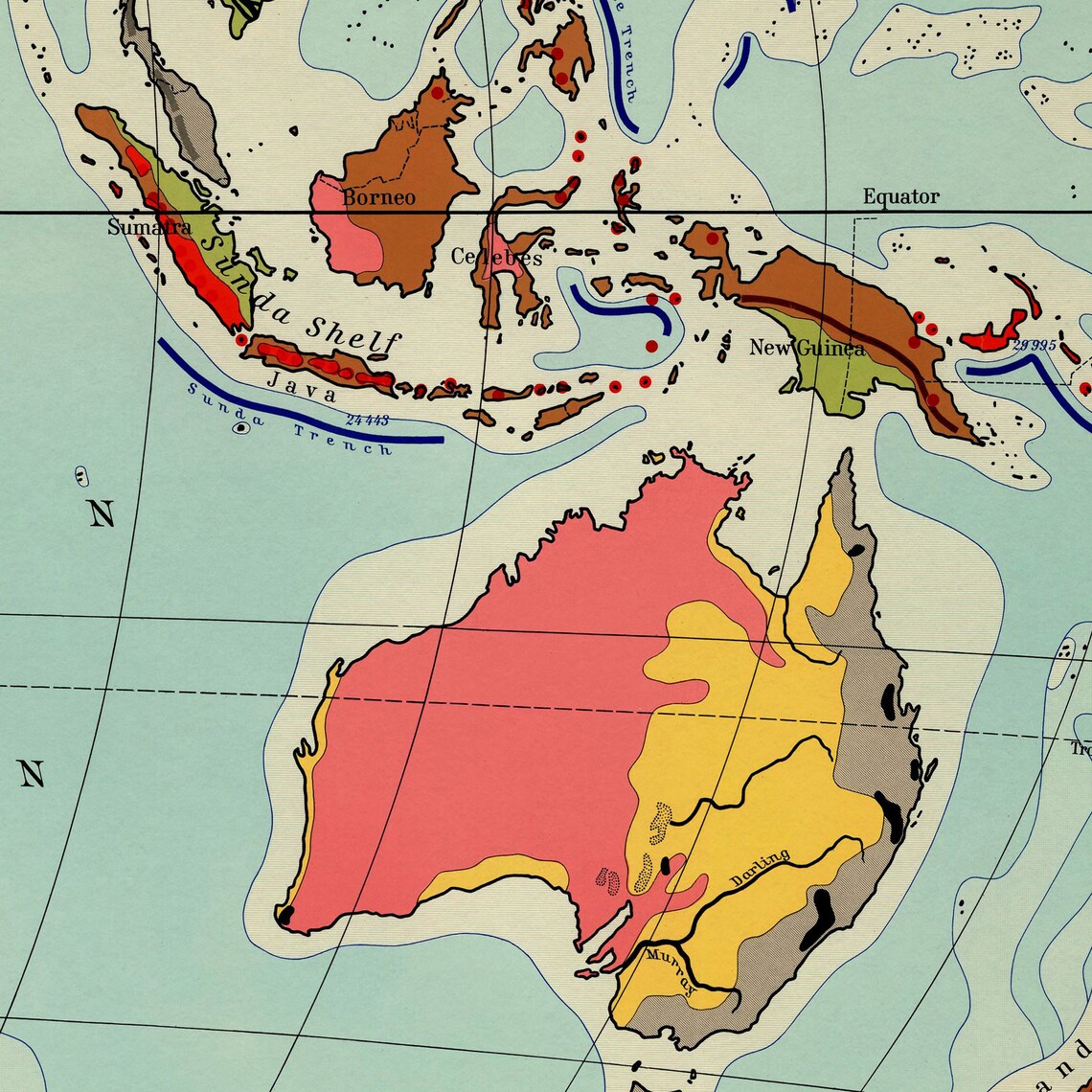 World Geology Structure Map Map of the Word Geology Map - Etsy