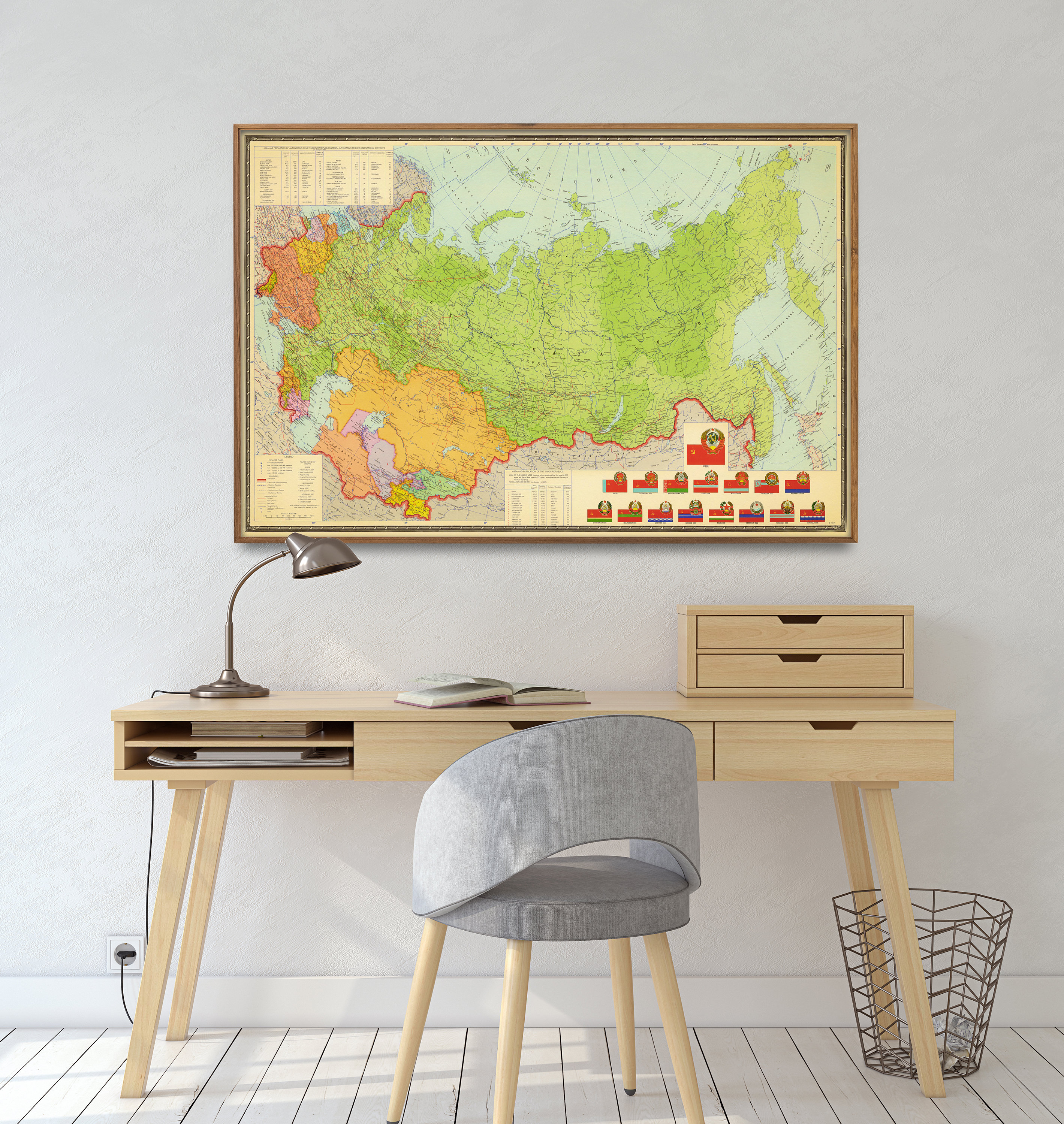 Soviet Union Vintage Map Print 1965 USSR Map Poster Russia - Etsy