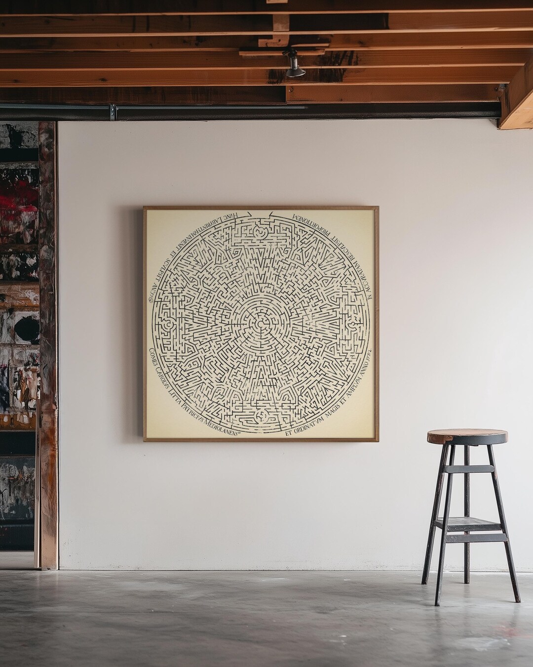 Vintage Maze Print, Italian Labyrinth Map, Wall Art Home Gift - Etsy