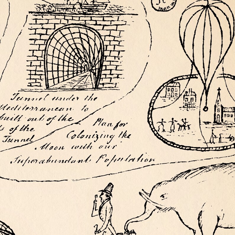 March of Intellect Vintage Chart Print Political Satire - Etsy