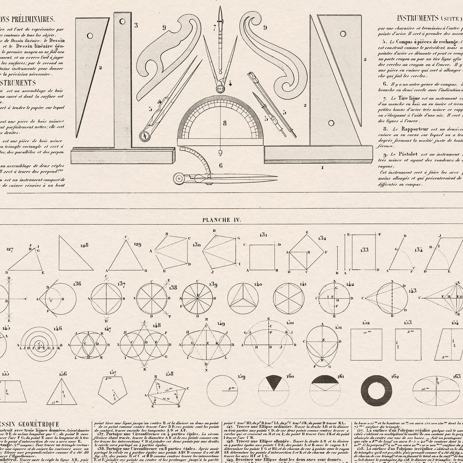 Technical Drawing Vintage Chart Print Architectural & Engineering ...
