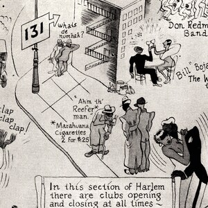 Harlem Night Clubs Map Print: Vintage Manhattan Art, 1933 - Etsy