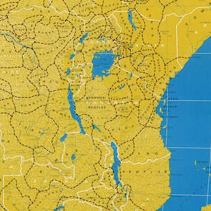 African Tribes Vintage Map Print| Africa Map Wall Art| Africa Home ...