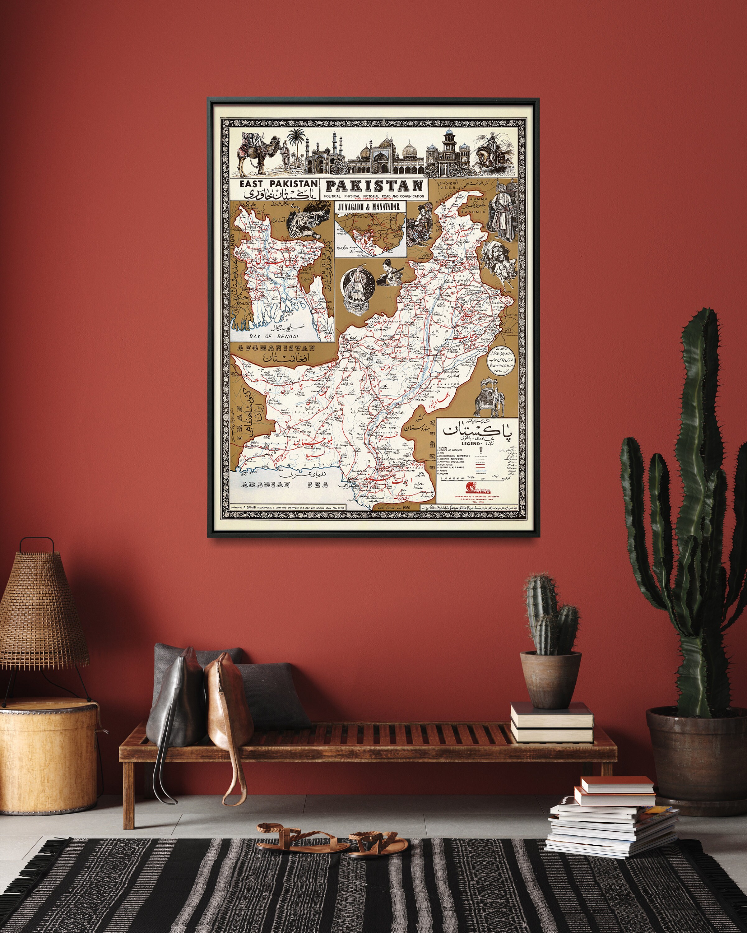 Old Map of Pakistan Vintage Pakistan Map Pakistan Gift | Etsy Canada