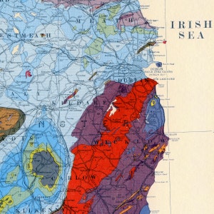 Geological Map of Ireland| Geologic Map Print| Geology Map| Science ...