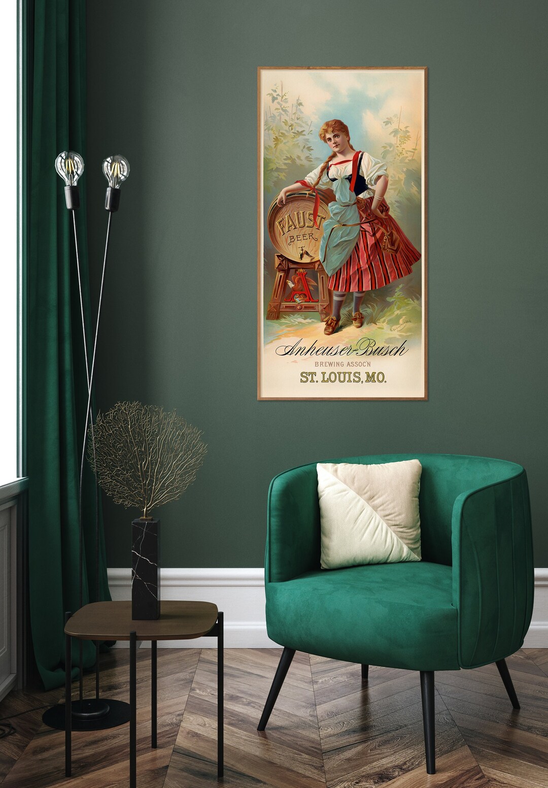 Vintage Anheuser-busch Beer Poster: 1880s St. Louis Brewery Art Print ...