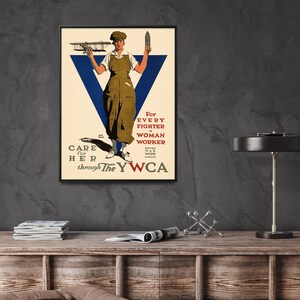 Factory Girl Vintage Poster Print World War One Propaganda Wall Art ...