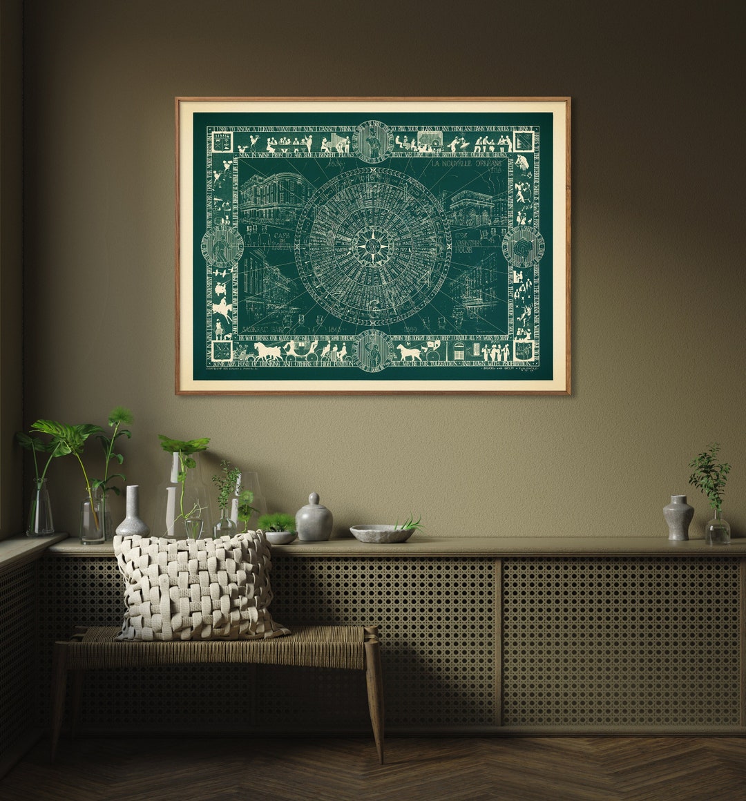 New Orleans: Drinks - Cocktail Recipes Vintage Chart Print, Mixology ...