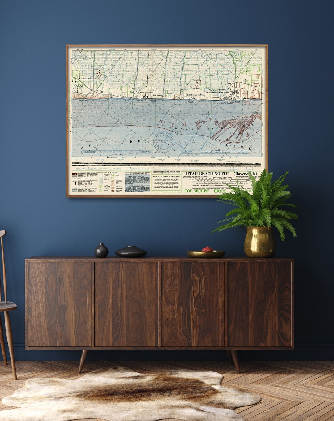 Normandy Utah Beach North| D Day Map Print| Normandy Invasion 1944 ...