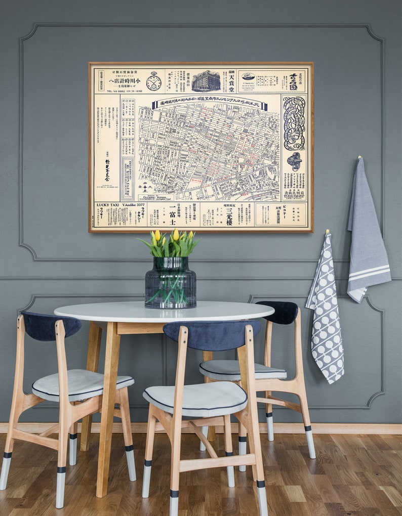 Vintage Los Angeles Japantown Map Print: Little Tokyo Pictorial Art - Etsy
