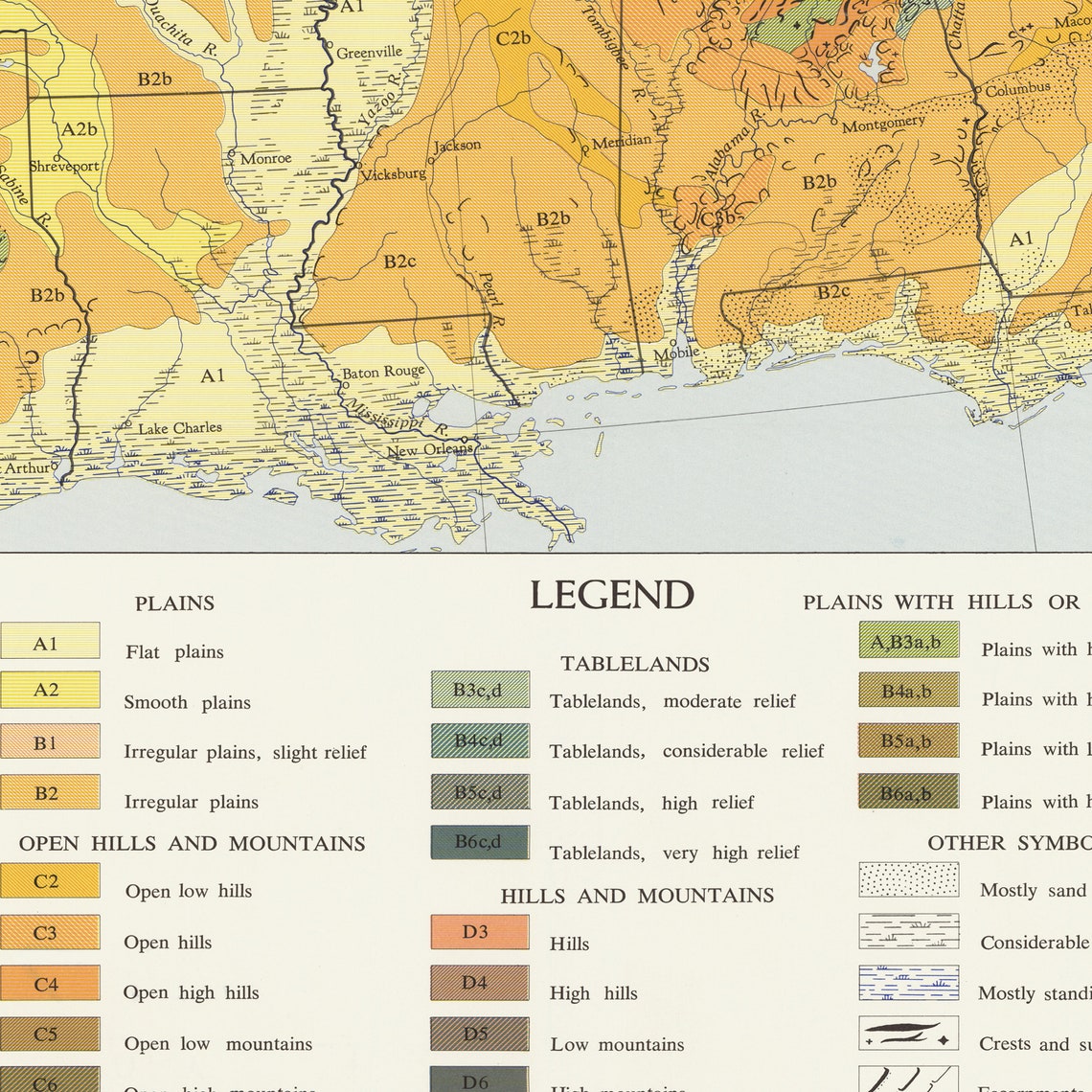 Soil Map of United States Vintage USA Geologic Map Print Us - Etsy