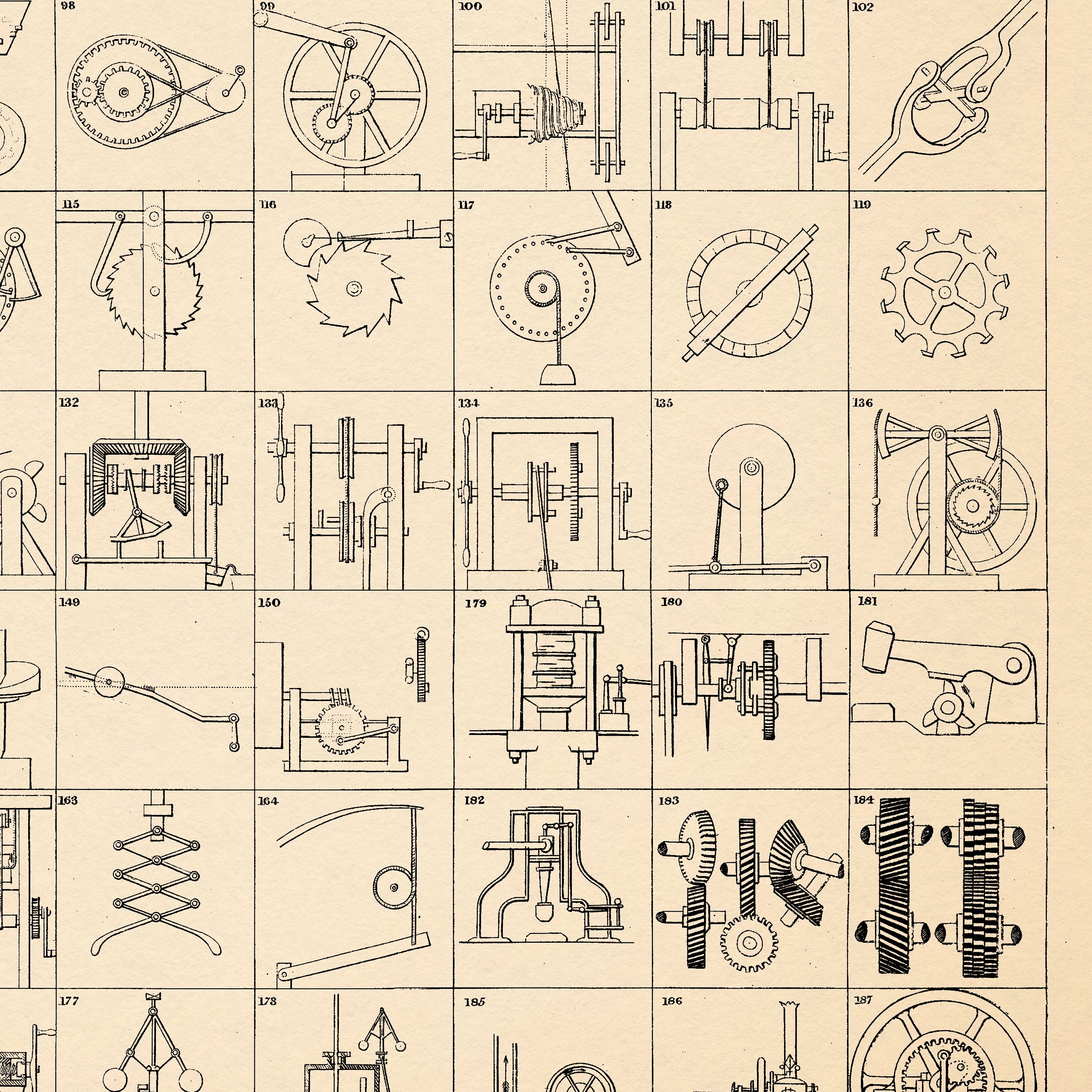 Mechanical Movements Vintage Chart Print Mechanics Science - Etsy Canada