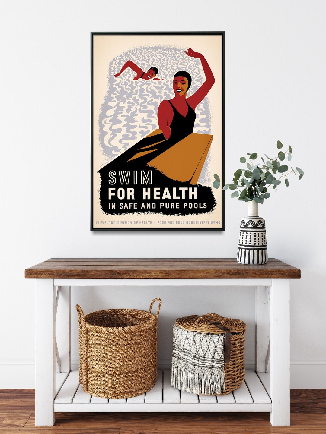 Healthy Life: Swim in Safe & Pure Pools - Vintage Swimming Promotional ...