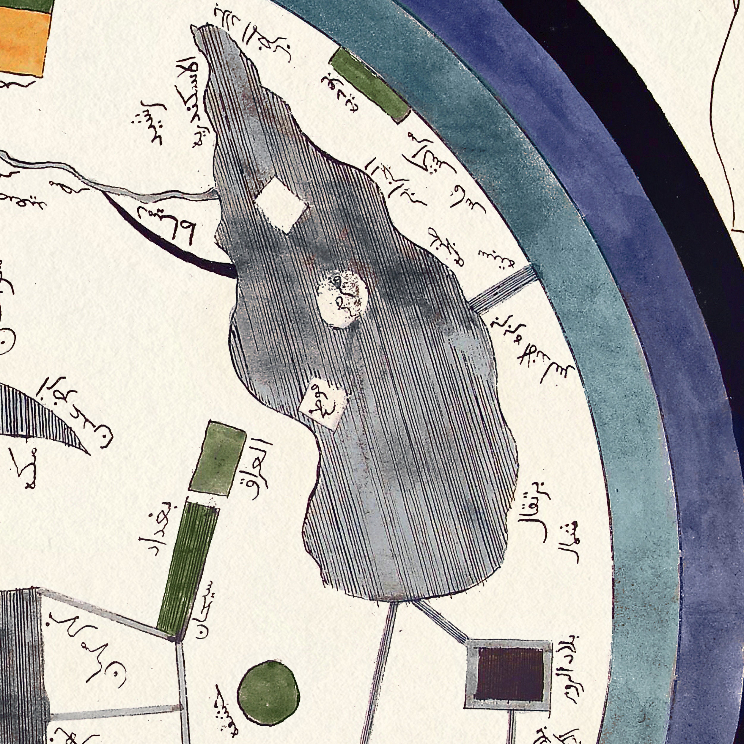 Ancient Islamic Map of the World Arabic World Map Print | Etsy