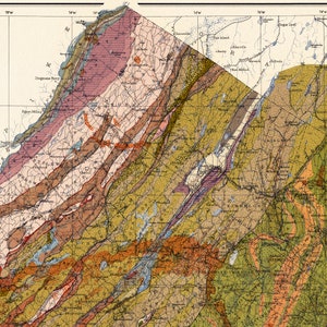 Geologic Map of New Jersey, Geology Gift, New Jersey Wall Art ...