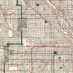 Chicago Vintage Map Print, Street Map Poster, Wall Art Home Gift - Etsy