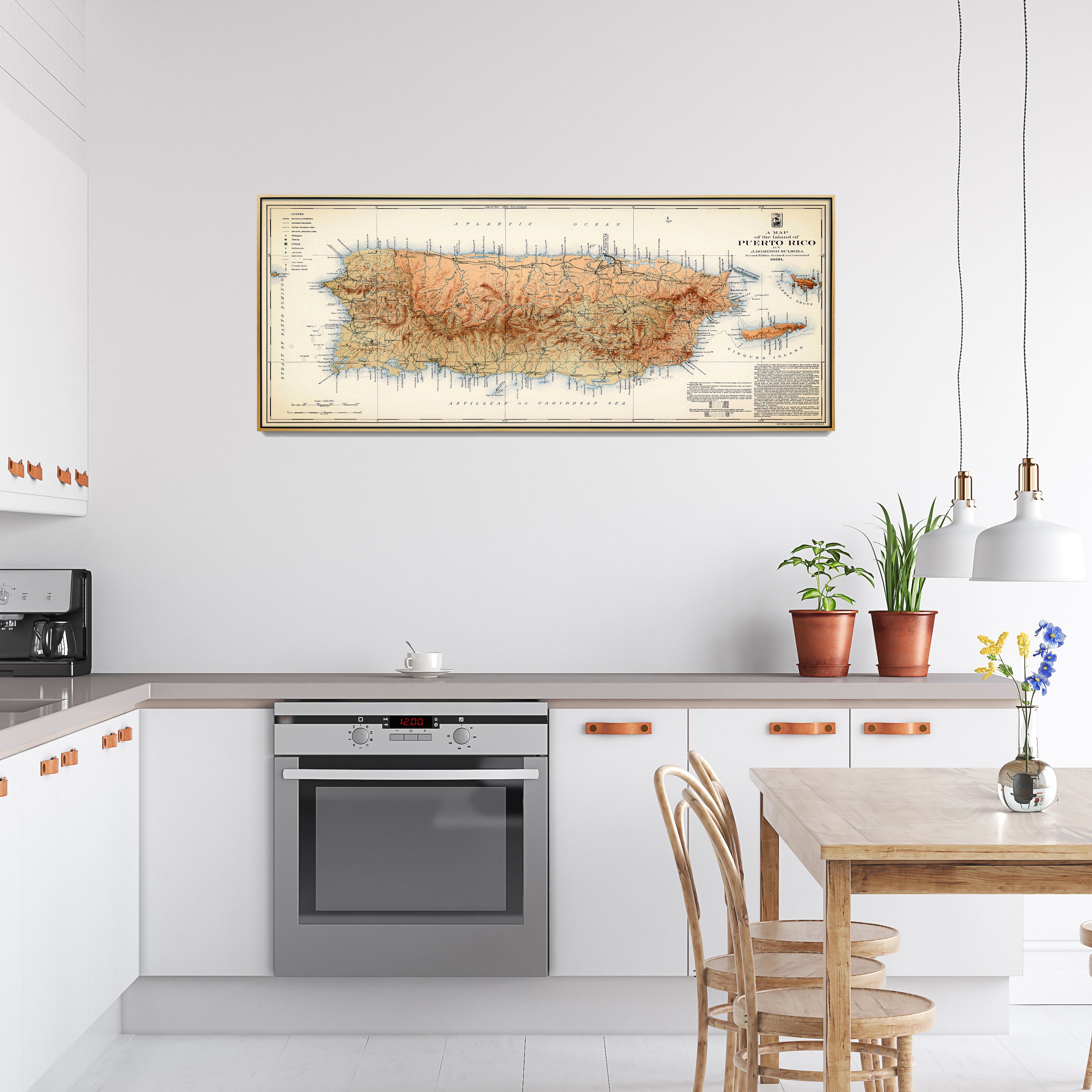 Old Map of Puerto Rico Puerto Rico Vintage Map Print Puerto - Etsy