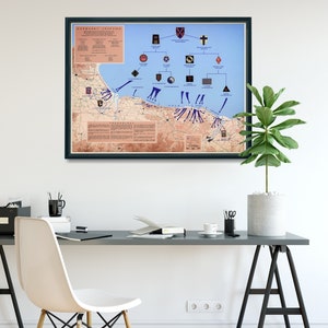 D Day Poster 1944| Normandy Invasion D Day Map| World War 2 Map ...