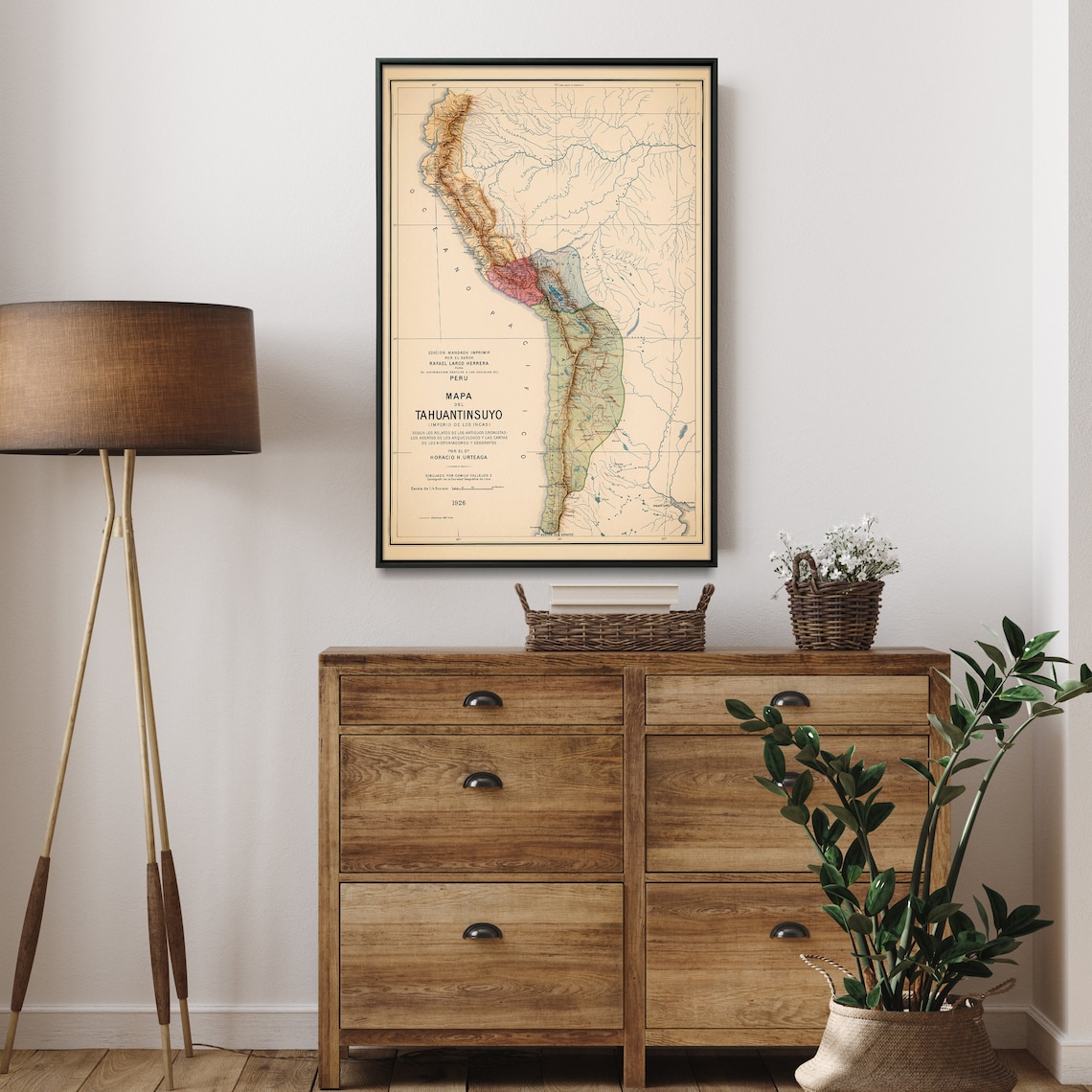 Inca Empire Vintage Map Print Inca Map Poster Peru Wall Art | Etsy