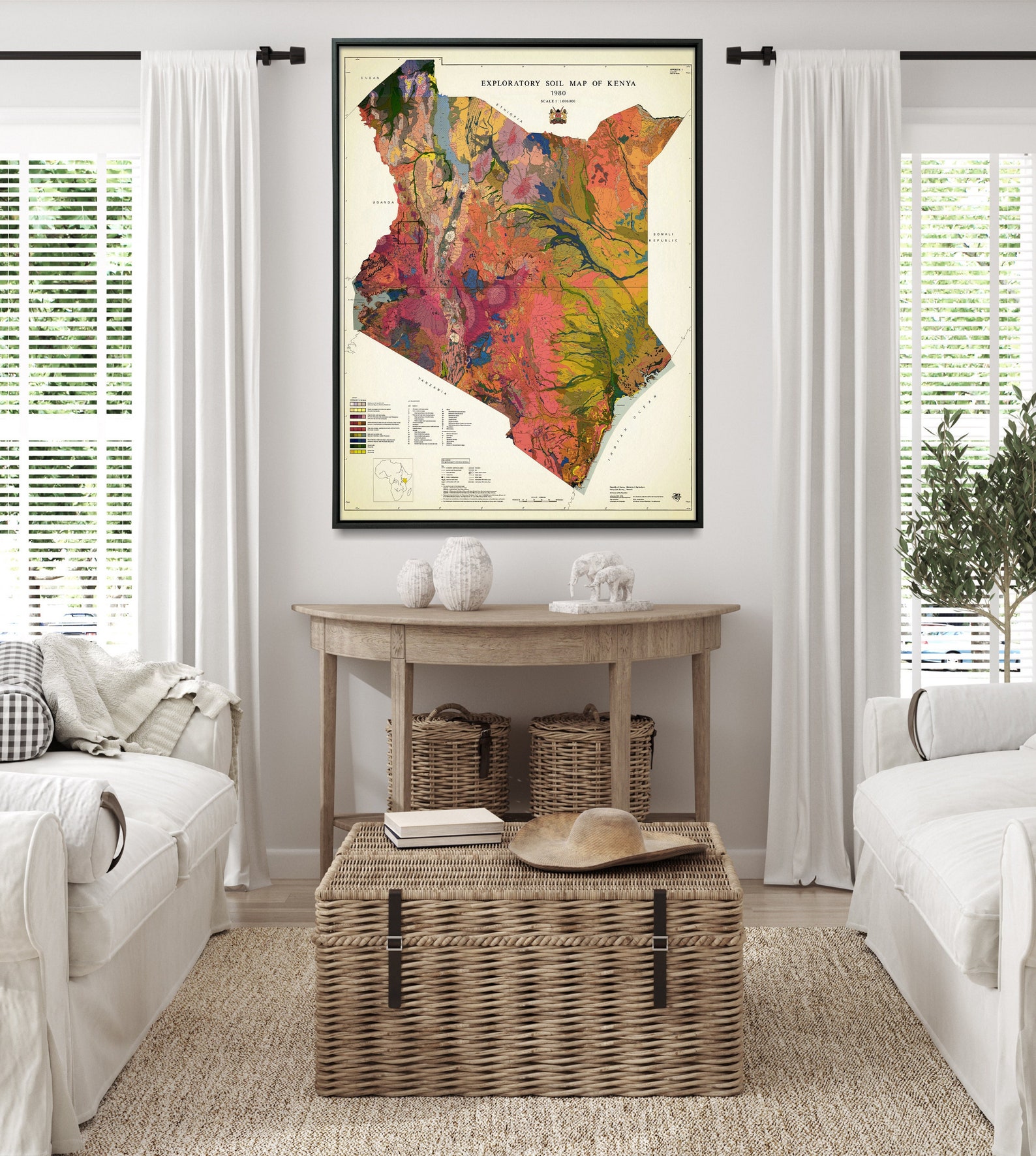 Kenya Map Soil Map of Kenya Geologic Map Kenya Art Gift | Etsy Canada