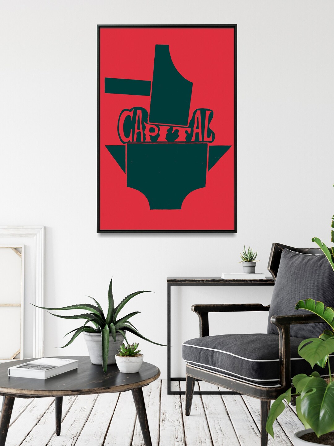 Anti Capitalist Poster: Between A Rock and A Hard Place - Vintage ...