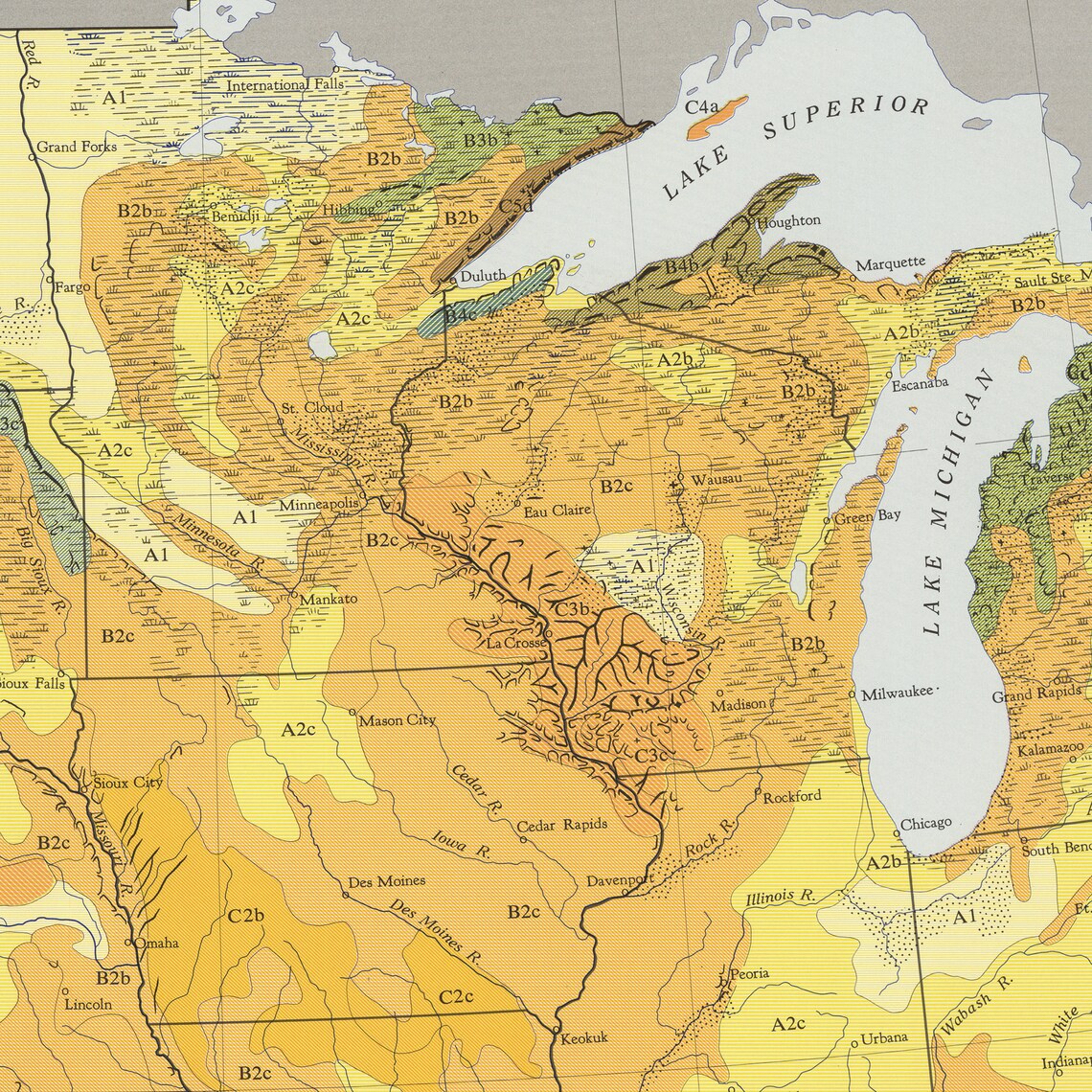 Soil Map of United States Vintage USA Geologic Map Print Us - Etsy